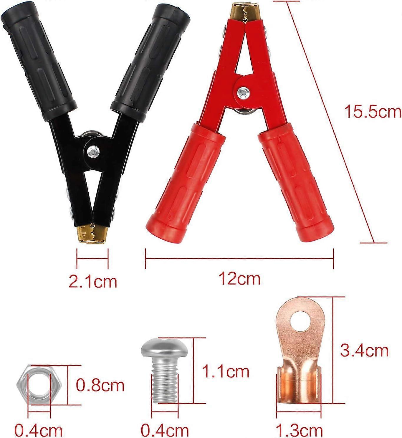 2 Pcs 1000A Copper Alligator Jump Starter Cable Clips Car Battery Clips ...
