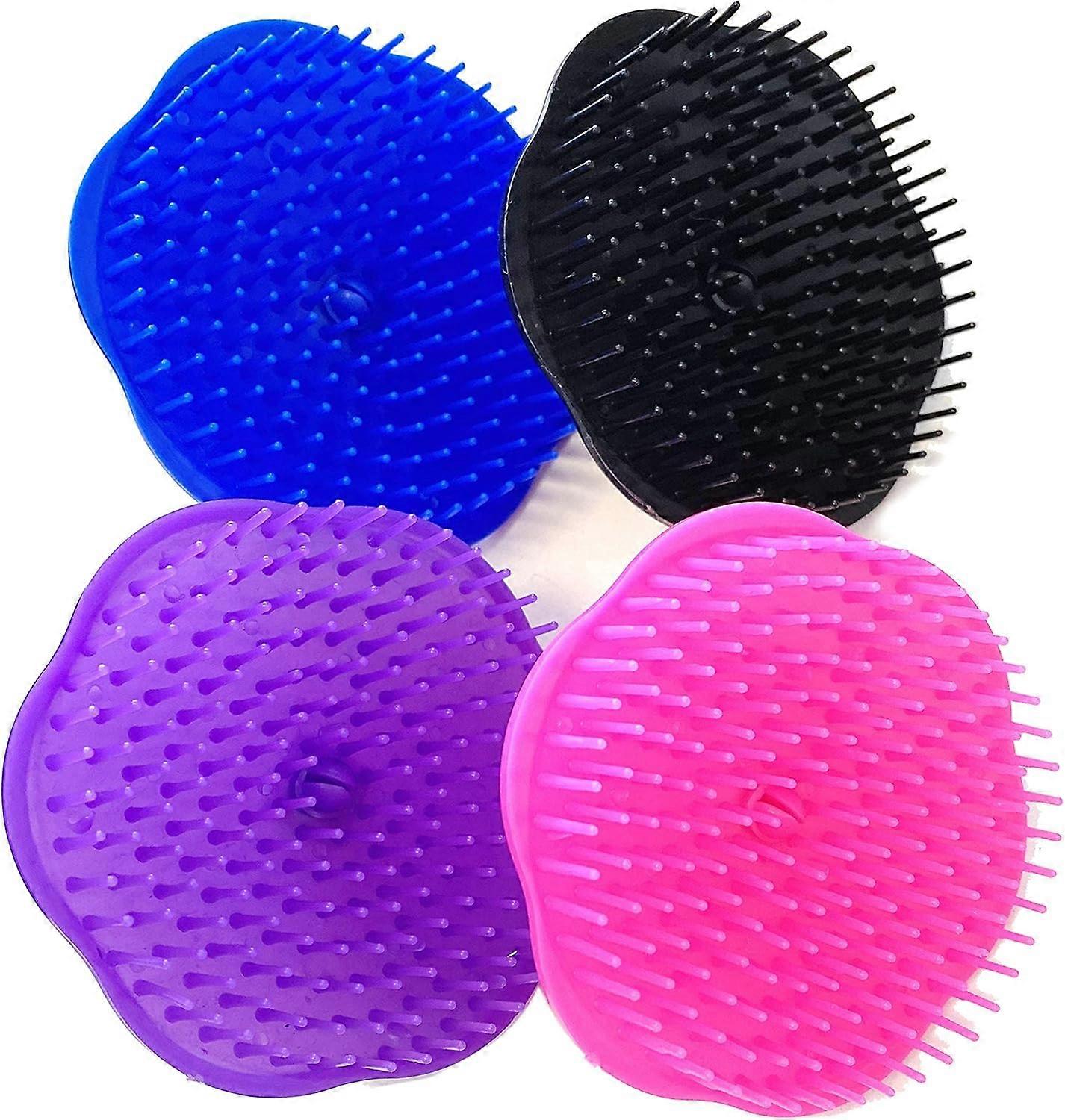 Lot de 4 Brosses Ronde, Massage Cheveux Brosse,Brosse Shampoing Massa ...