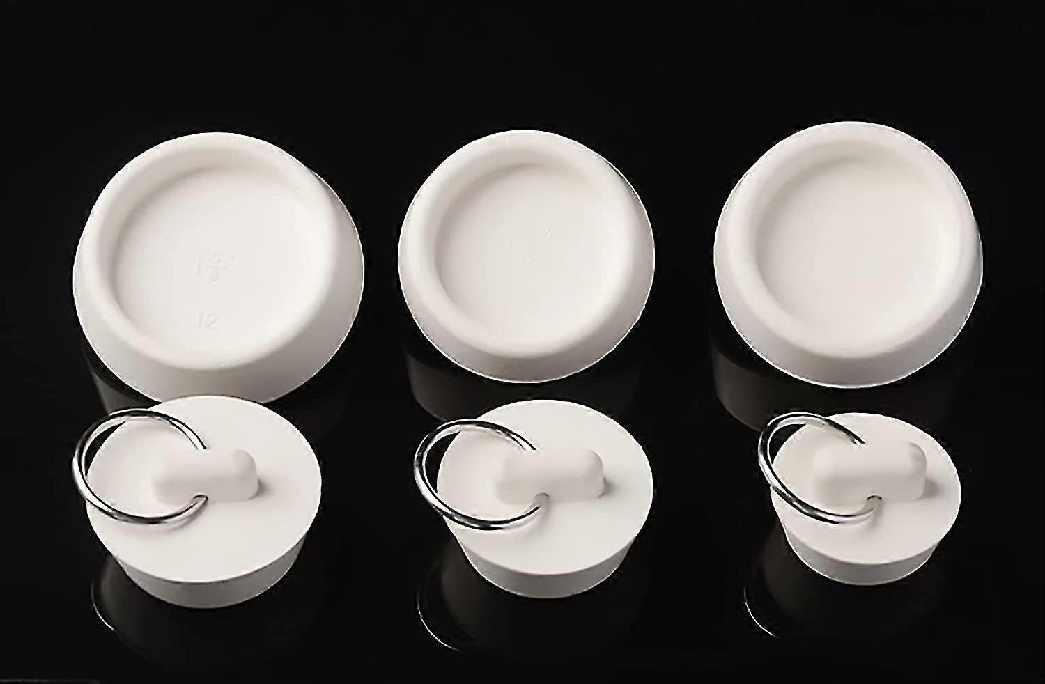 4 Pieces Rubber Sink Plugs With Hanging Ring Kitchen Drain Plugs Sink ...