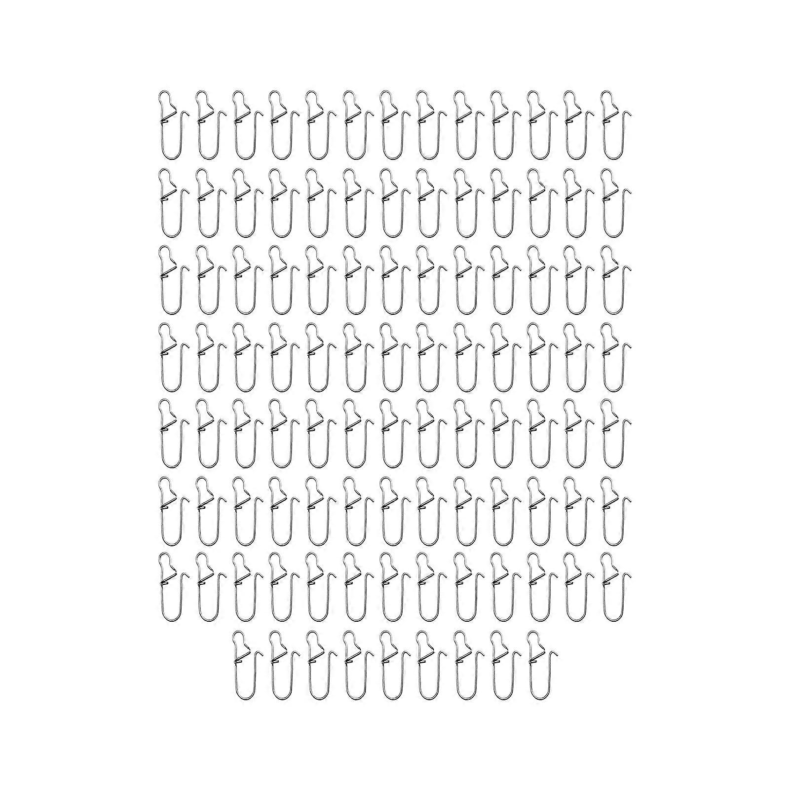 100pcs/pack Line Lock Hook Stainless Steel Quick Change Fishing Snap ...