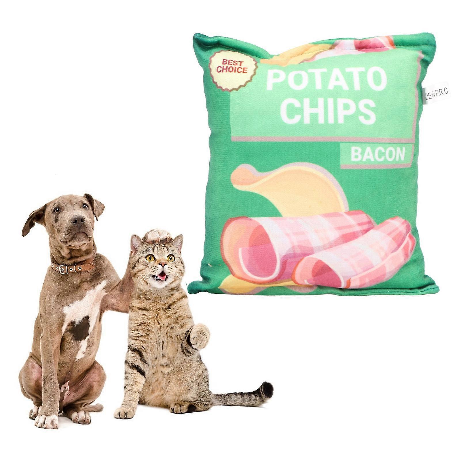 Potato Chips Plush Dog Toy Built in Rattling Paper Bite Resistant ...