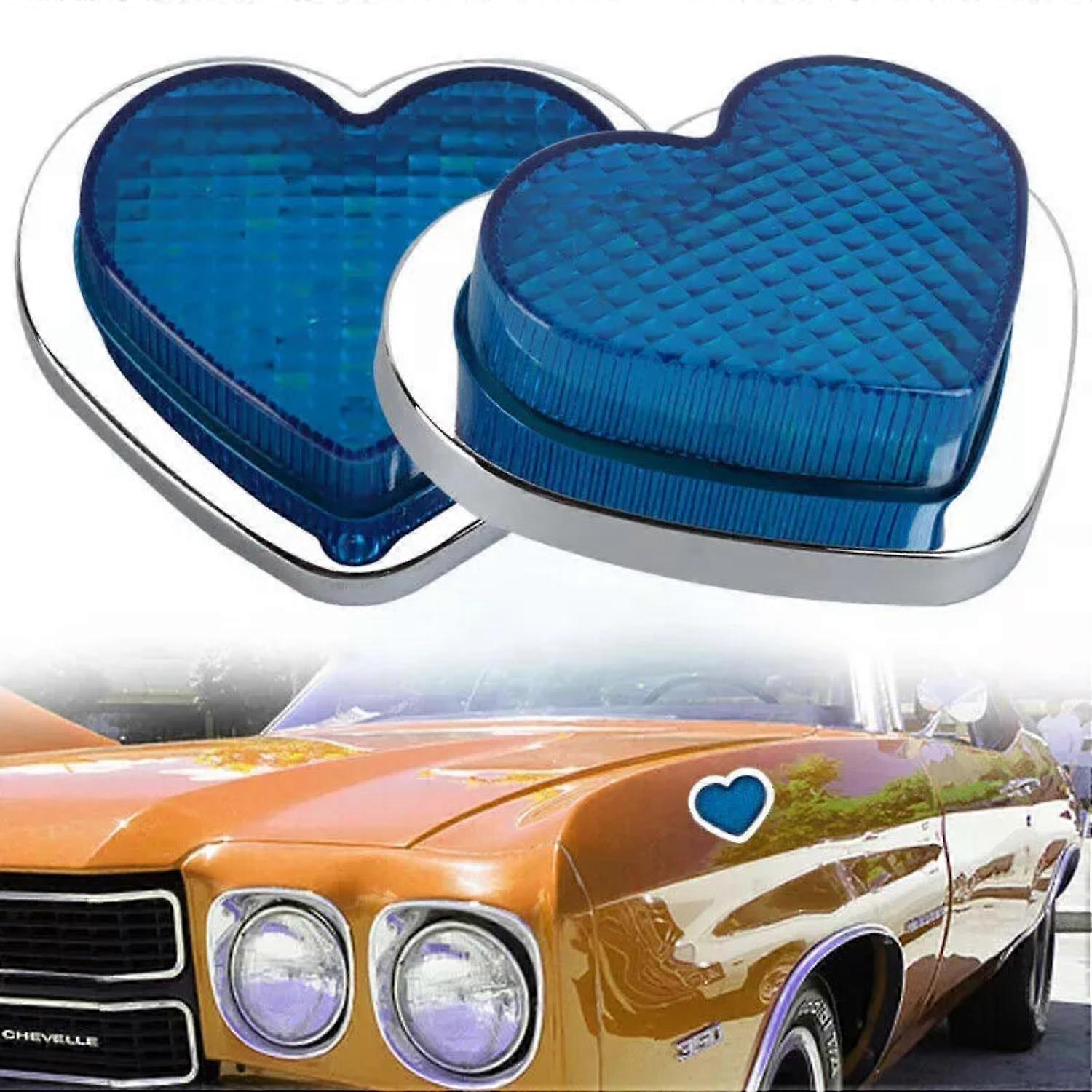 2PCS Turn Signal Lights, 12V Heart Shaped LED Light Side Marker ...