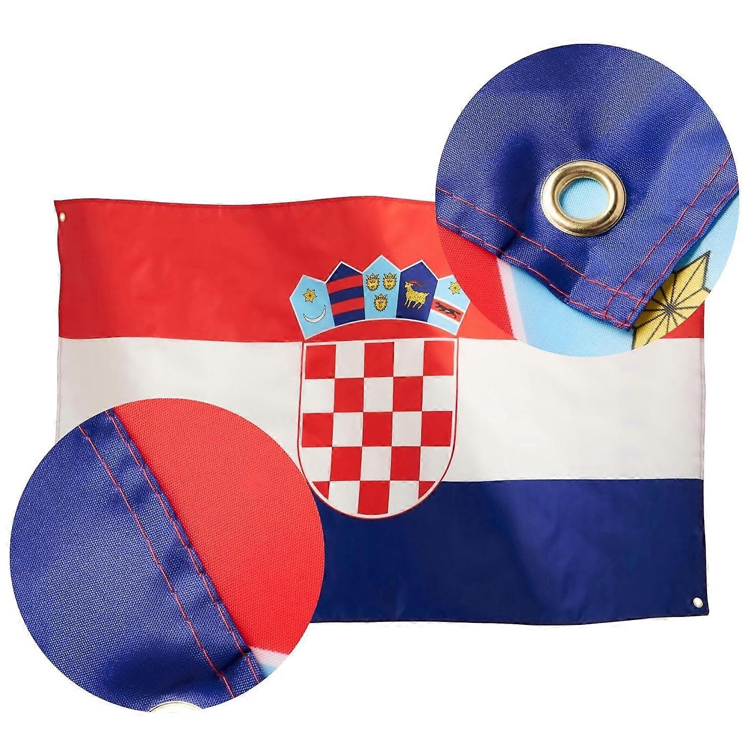 Croatia National Flag Zastava HrvatskeBrass Eyelet in Every Corner ...