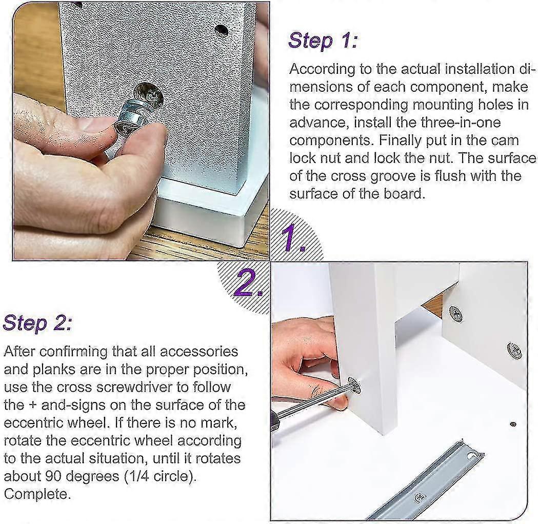 15 Pcs Furniture Cam Lock Nut Connectors Fittings 15x12mm For Cabinet ...