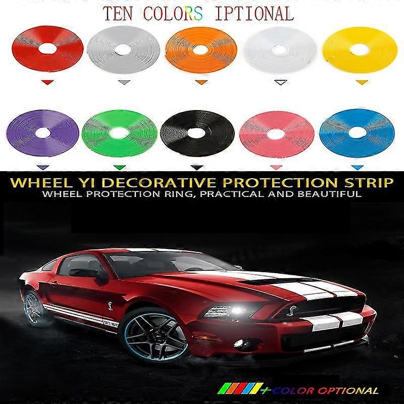 8m/ Roll Car Vehicle Color Wheel Rims Protectors Decor Strip Tire Guard ...