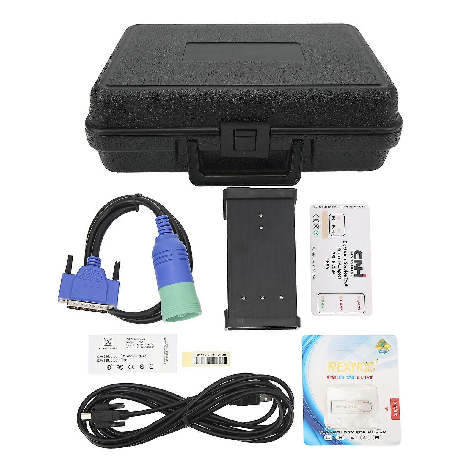 Inline 6 Data Link Adapter Kit Heavy Duty Truck Scanner Diagnostic Tool ...