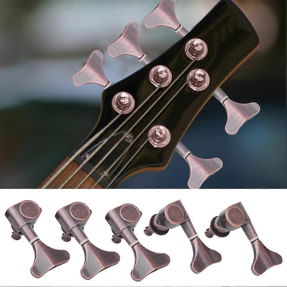 Red Copper Fishtail Key Electric Bass Guitar Turning Key 3L2R Set Bass ...