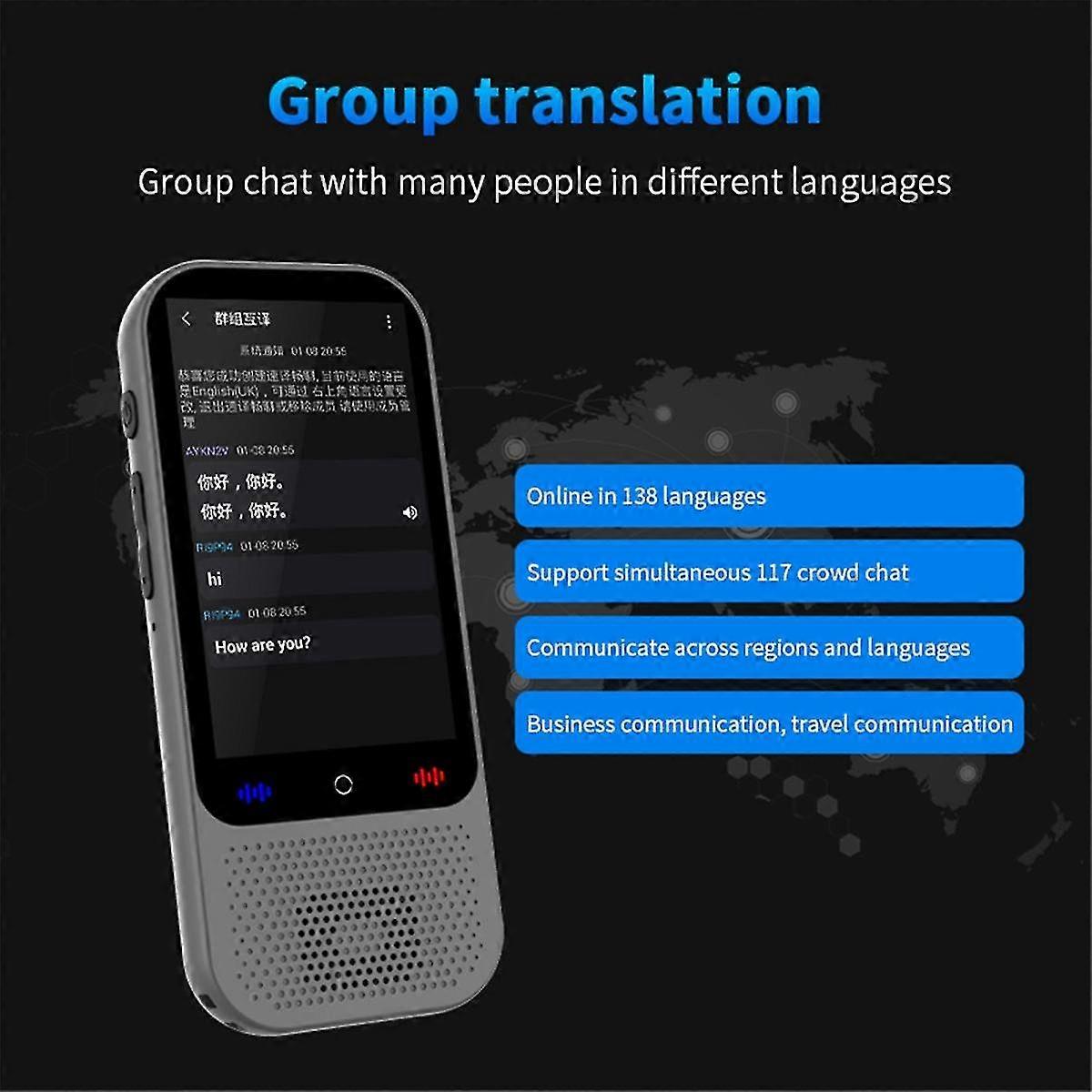S80 Pro AI Translation Device Real Time Smart Voice Photo Translator ...