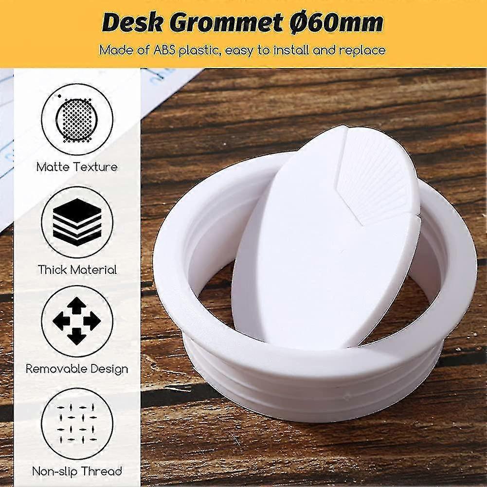 2023 - 2 Pieces Desk Grommet, Desk Cable Wire Grommet Cord, Pc Computer ...