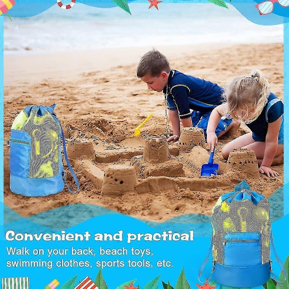 Beach Toy Bag, Large Mesh Beach Bag, Foldable Reusable Mesh Beach Toy ...
