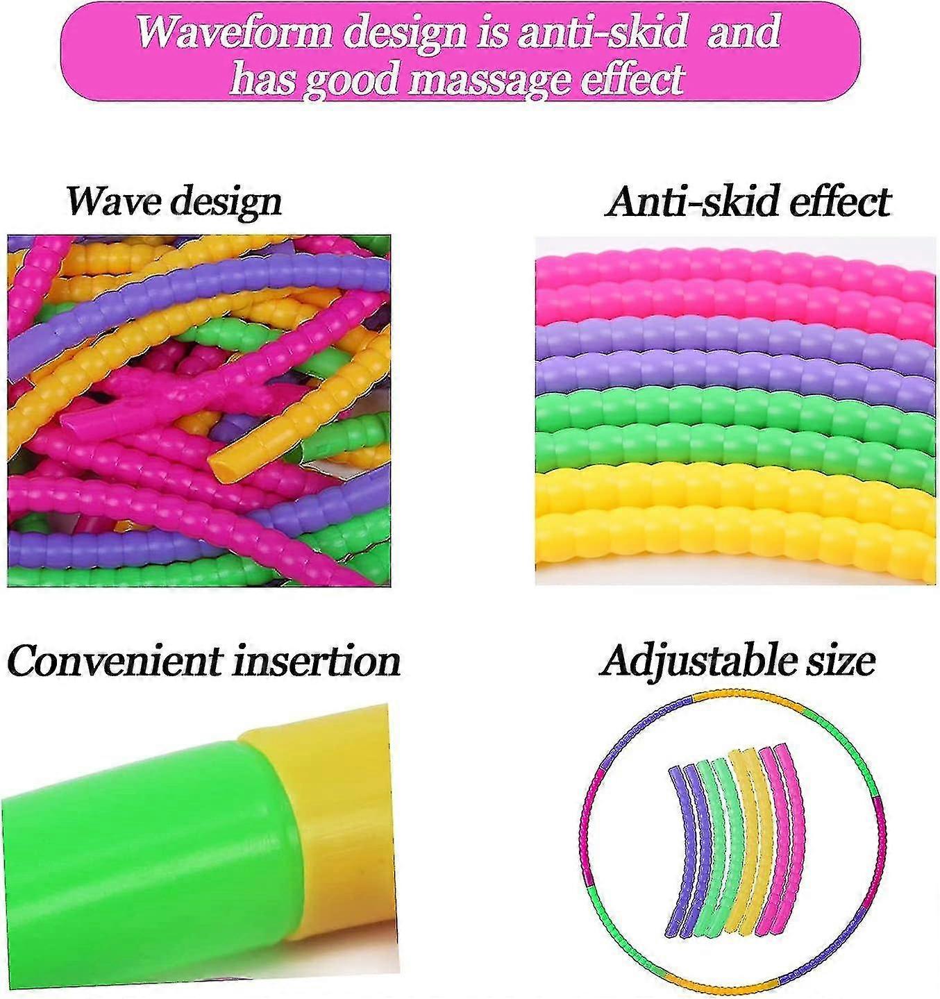 2 Pack Hula Hoop Hoops, for Kids, 8 Dismountable Sections, Suitable for ...