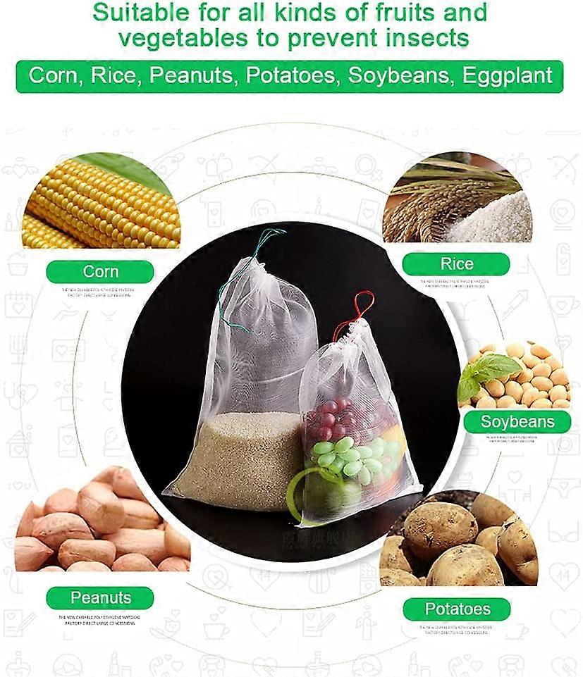 Garden Netting Bags, 50 Pcs Fruit Vegetable Protection Insect Proof ...