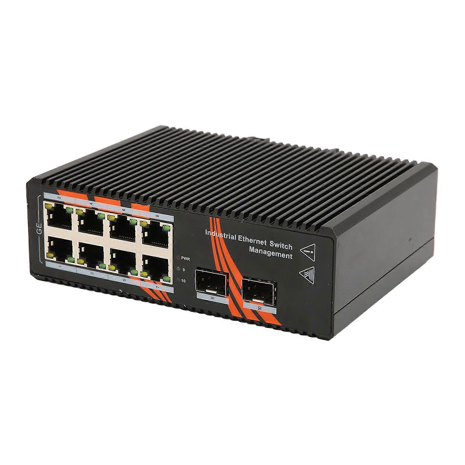 8 Ports Gigabit Ethernet Switch DIN Rail Wall Mount RJ45 10 100 1000Mbps Unmanaged DIN Rail ...