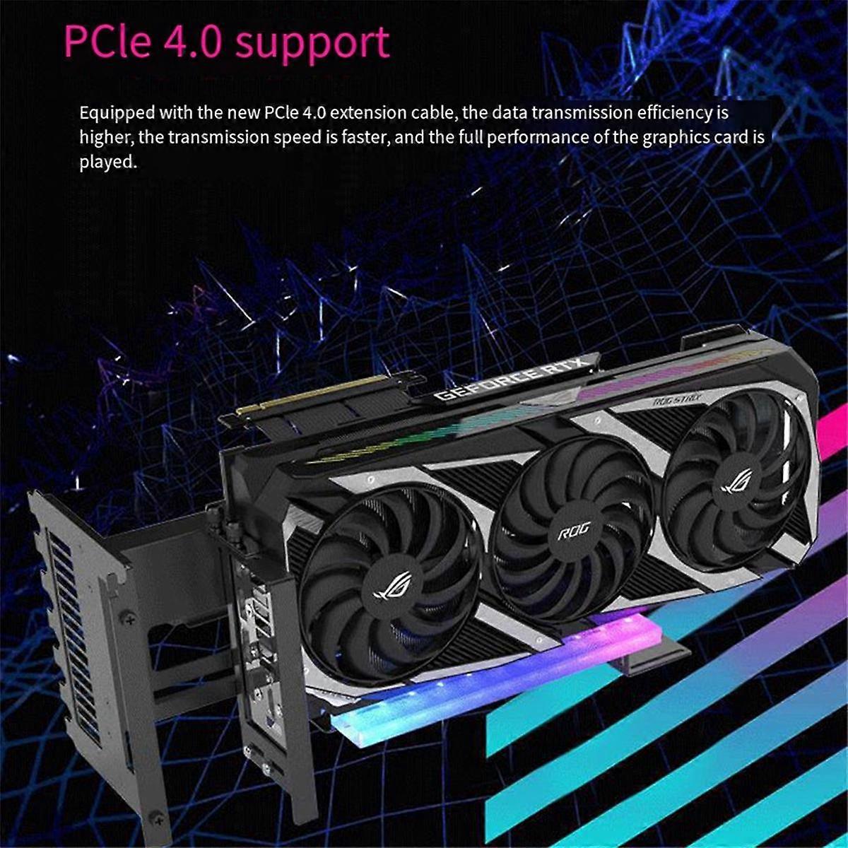 EZ-40 ARGB Graphics Card Vertical Bracket PCIe 4.0 X16 Adapter Cable ...