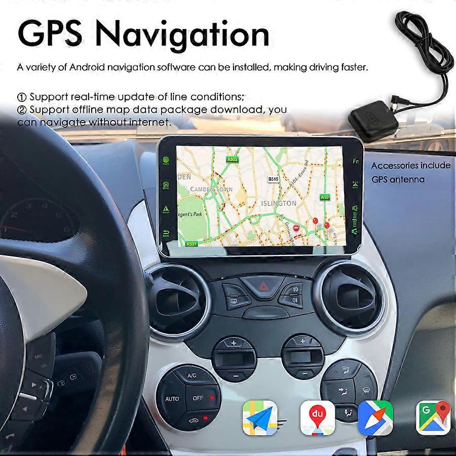 Car Radio GPS Navigation For Ford Ka 2008 2012 128GB Android 11 AI Voice Multimedia Video Player ...