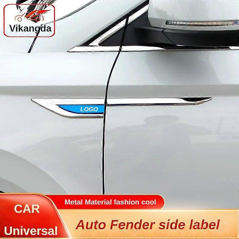 Car Door leaf panel side decorative strip Metal 3D car logo Automotive ...