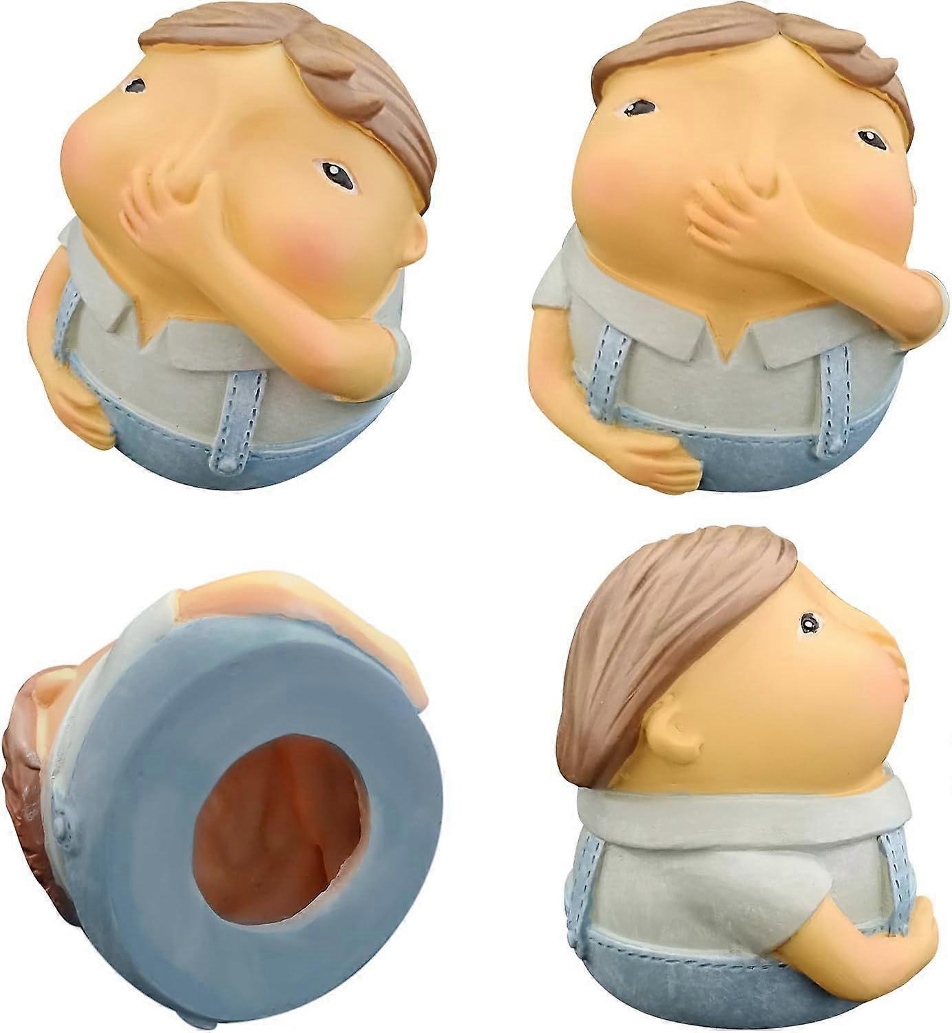 good Boy & Girl Holding Nose Bathroom Statue, Bathroom Decor, Funny ...