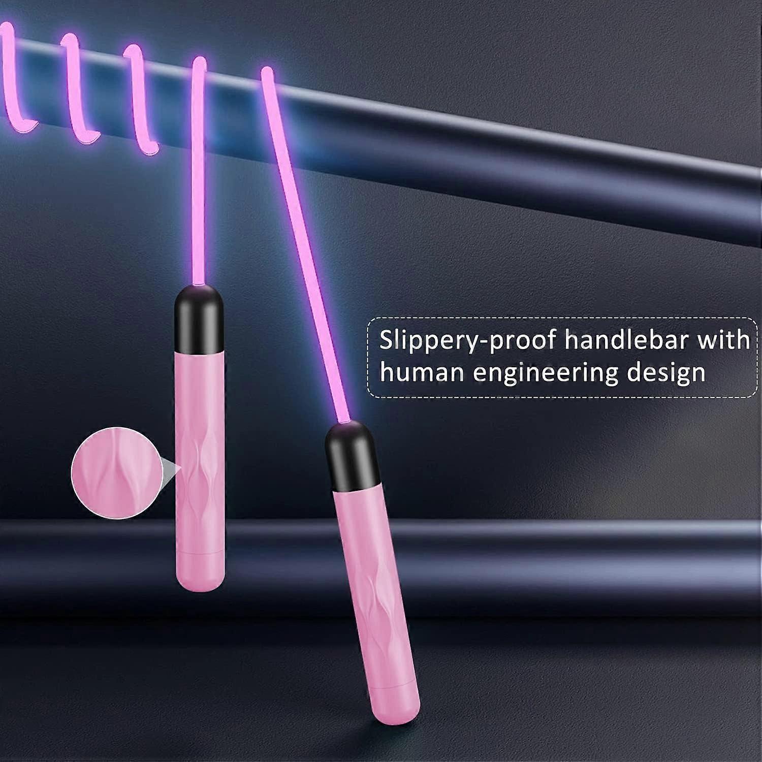 Skipping rope with LED lights, female teenager skipping rope training ...