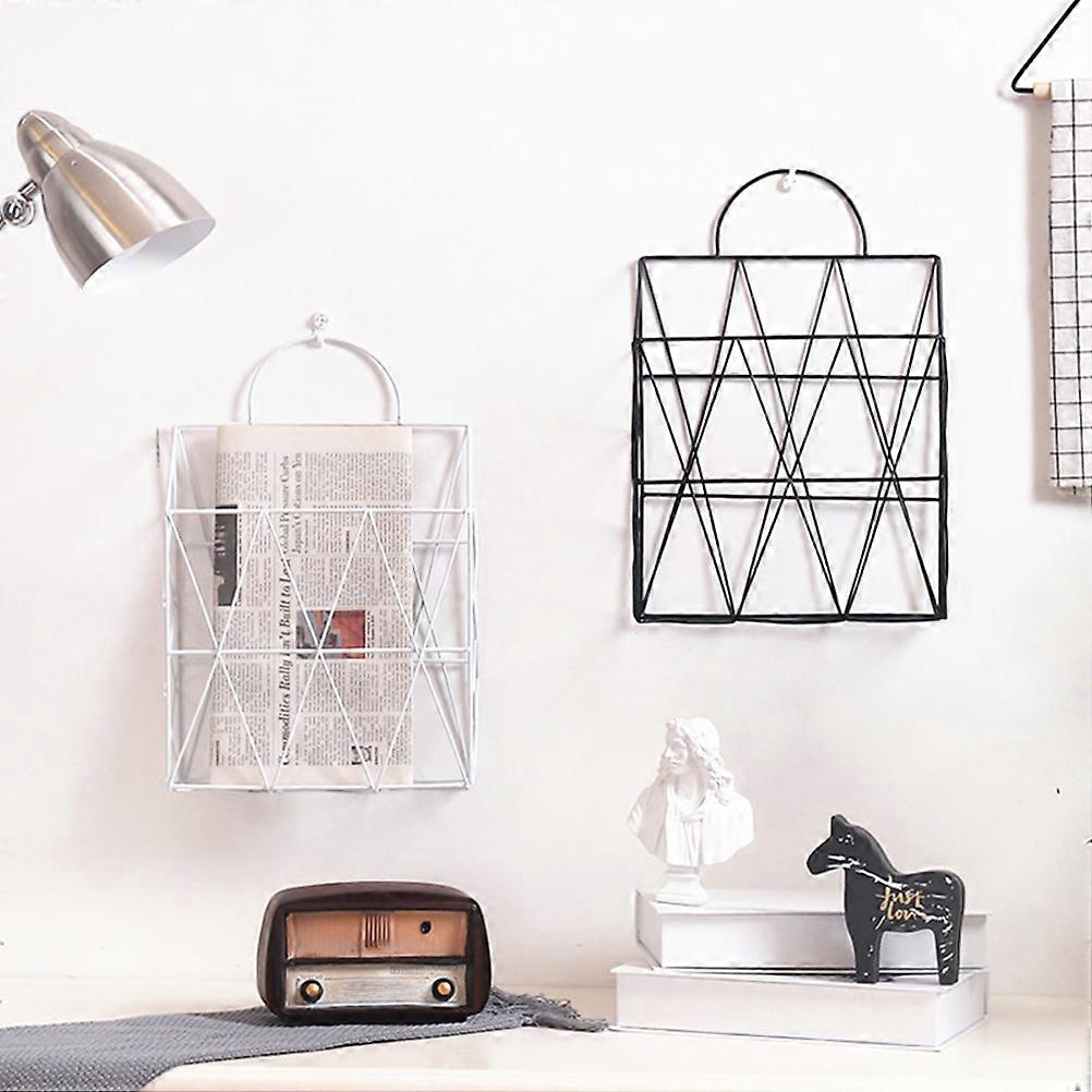 Magazine Holder Hanging Wall-mounted Newspaper Book File Organizer ...