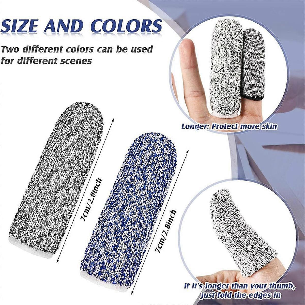40 Pcs Finger Cots Cut Protector Anti Cut Fingertips Finger Sleeve ...
