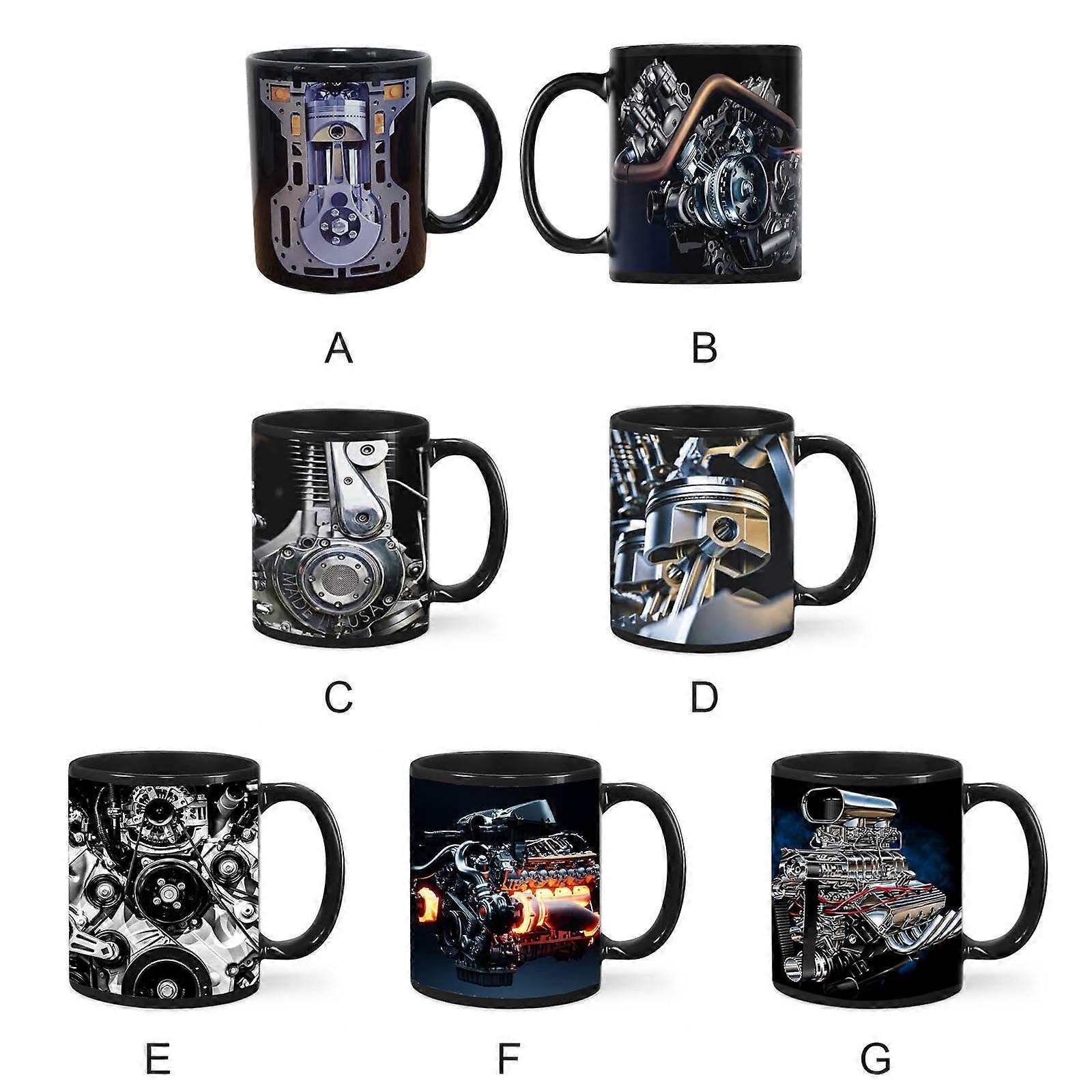 Mechanic Engine Coffee Mug - Engine Piston Black Coffee Mug - 350ml ...