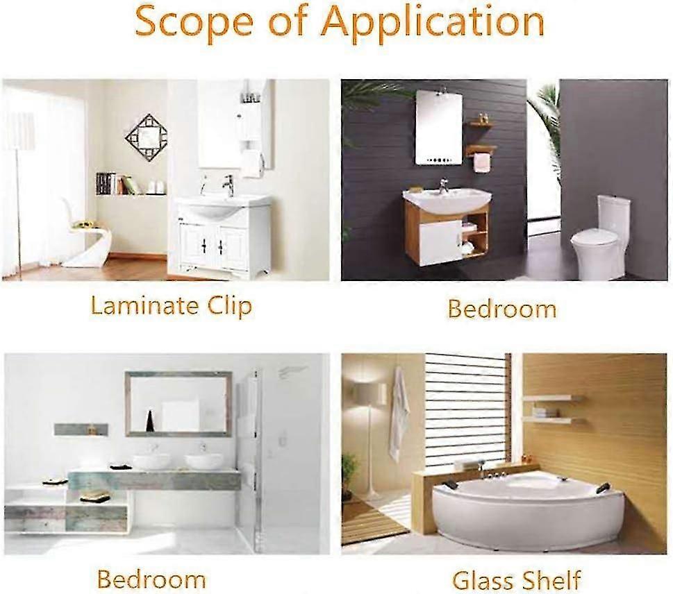 2 Pcs Glass Shelf, Support Adjustable Glass Shelf Bracket Polished ...