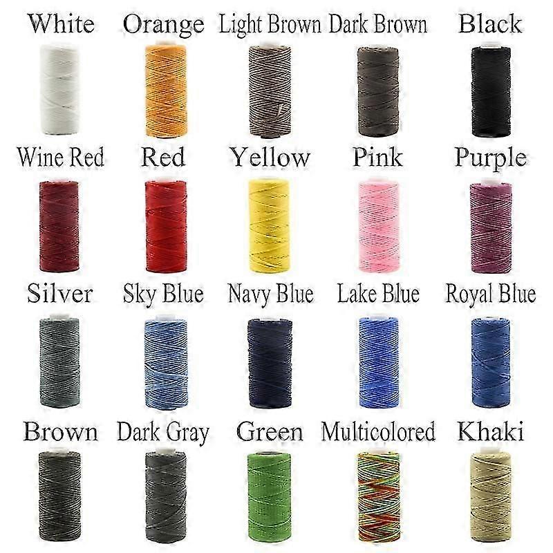 50M Leather Waxed Thread 150D 1mm Flat Waxed Sewing Line Hand Stitching ...