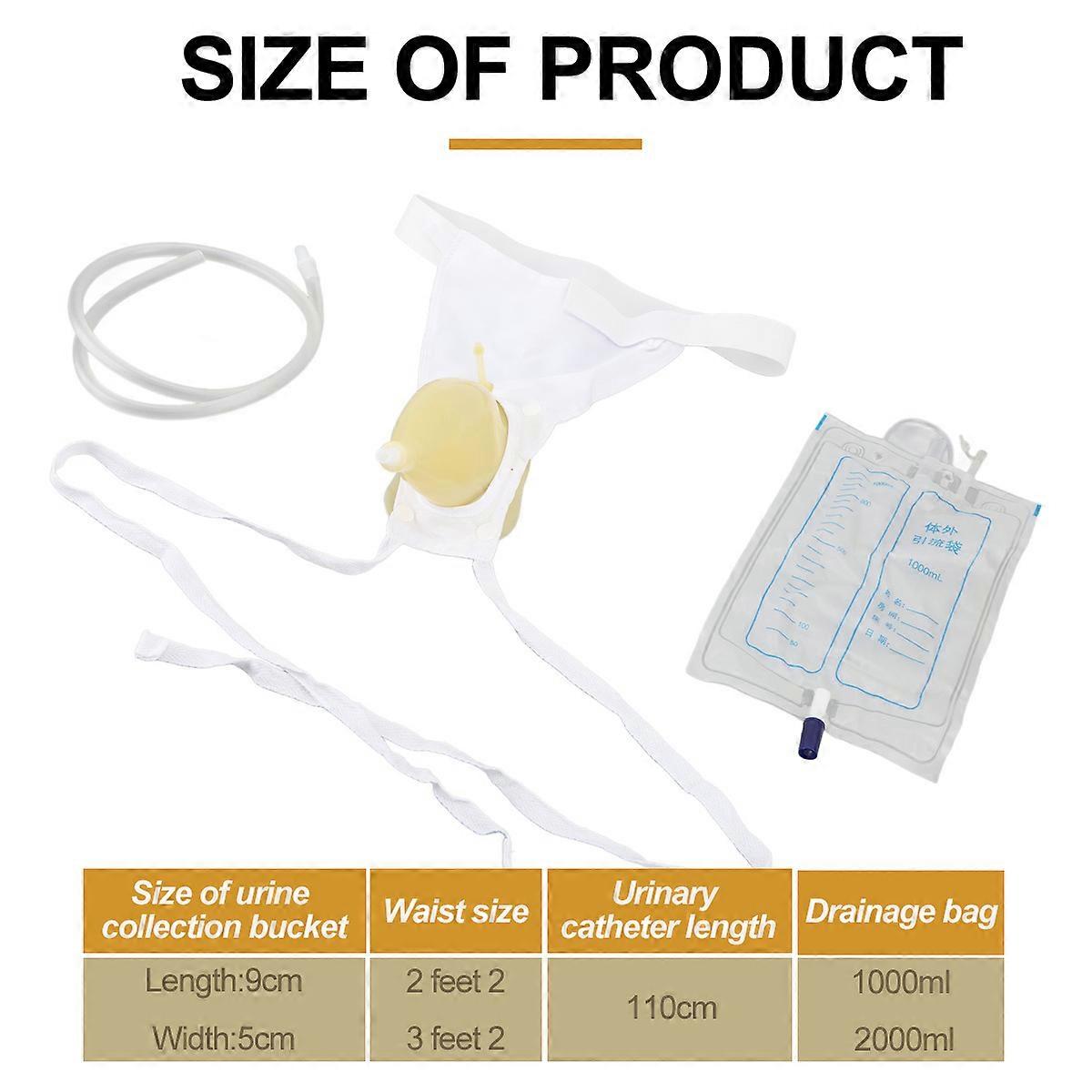 Silicone Urine Collector Reusable Portable Urinary Catheter Bag ...