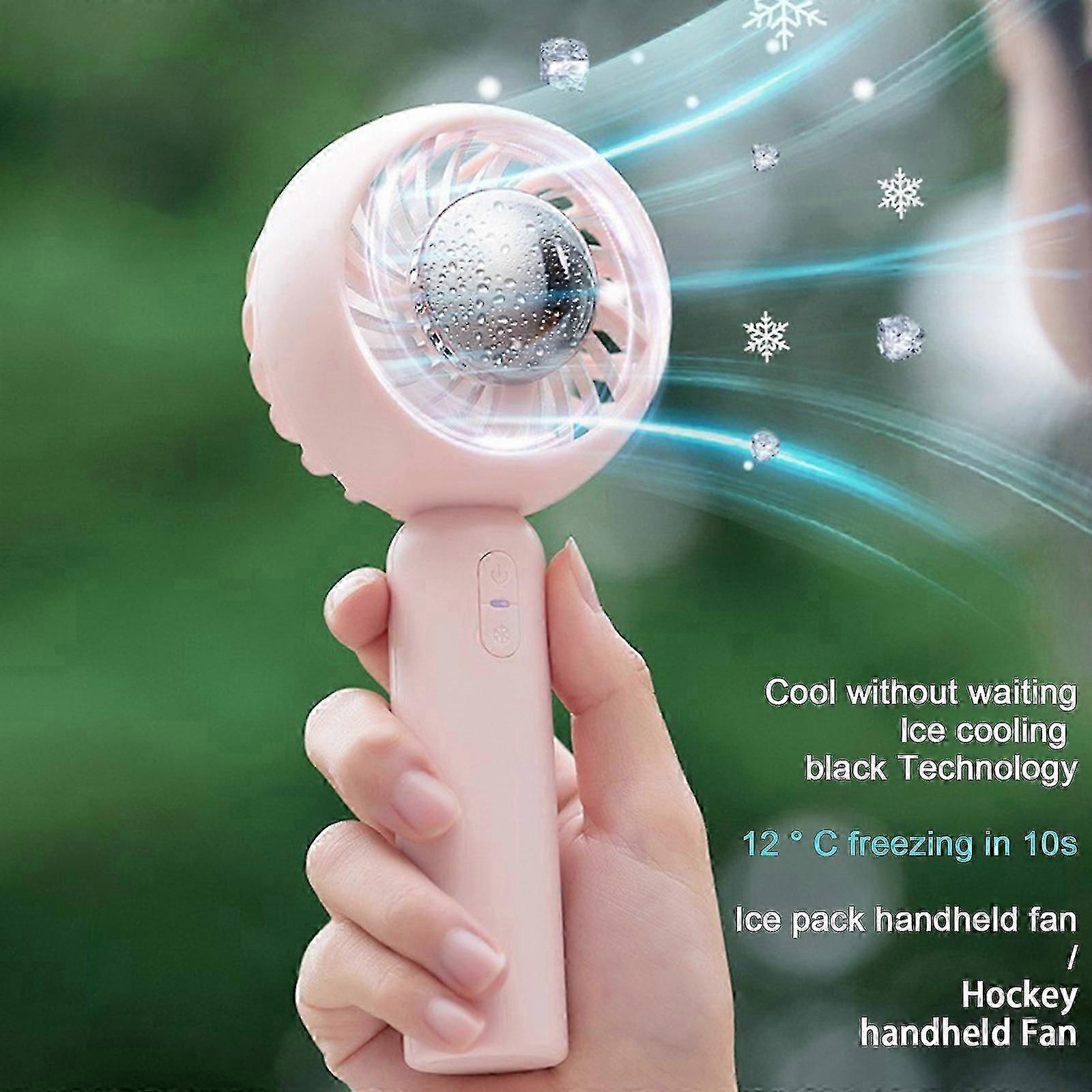 Ice-sensing Fan Usb Charging Portable Handheld Mini Wind Portable Ice ...
