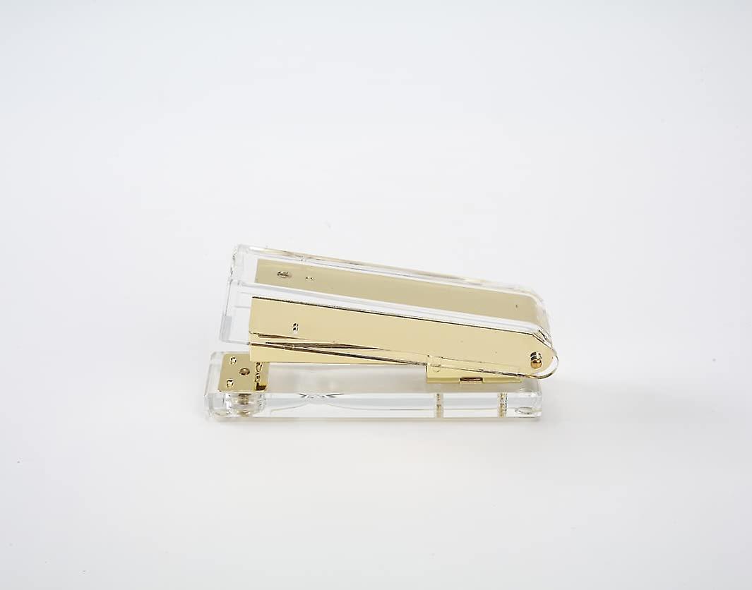Acrylic Golden Stapler Transparent Metal Stapler, Classic Modern Design ...