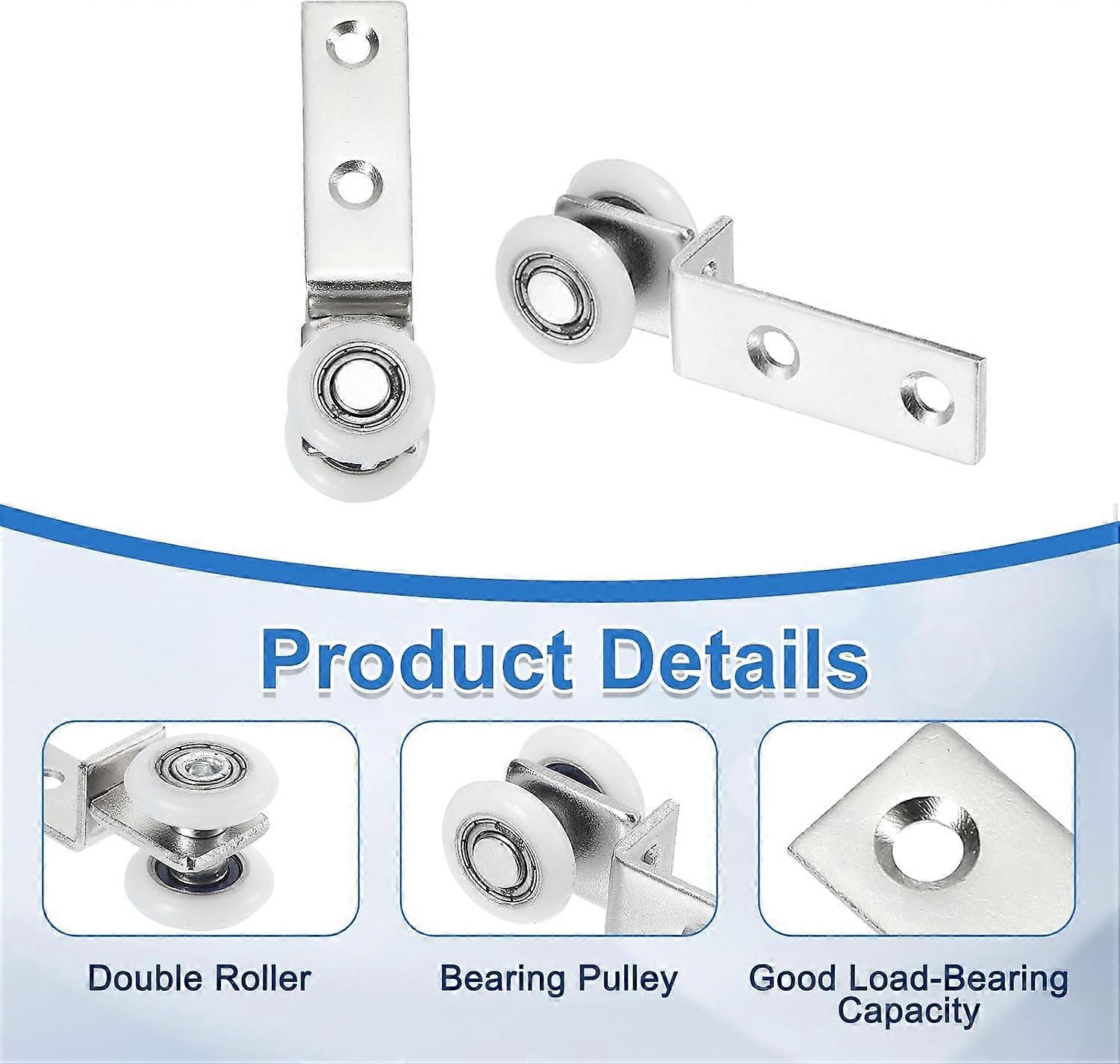 4Pcs Heavy Duty Curtain Track Rollers with Durable Steel Hanging Wheels ...