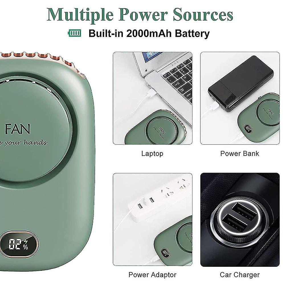 Portable Neck Fan, Mini Hanging Neck Fan With Adjustable Lanyard And ...