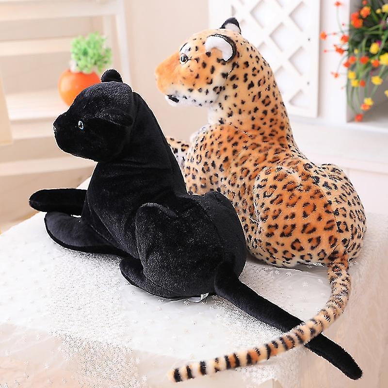 30-120cm Big Leopard Panther Plush Toys Giant White Tiger Black Panther ...