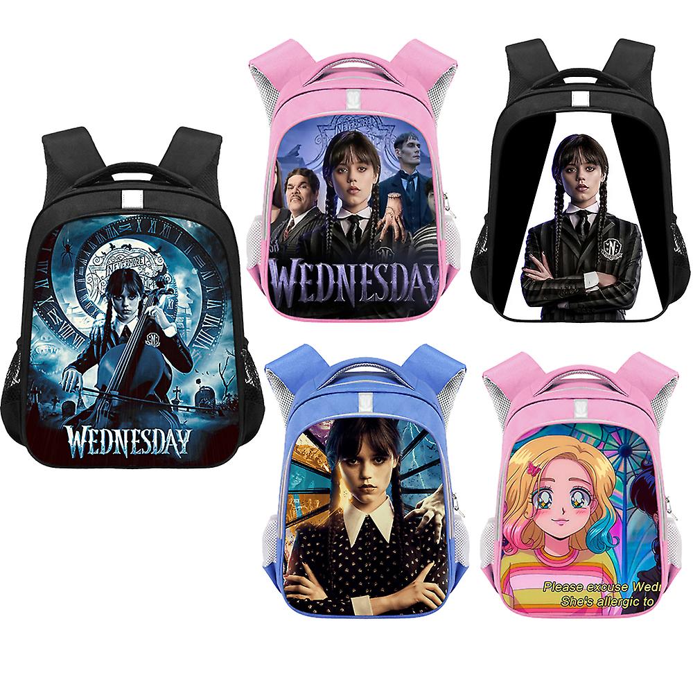 13 Inch Wednesday Addams and Enid Children School Bags Gothic Girls ...