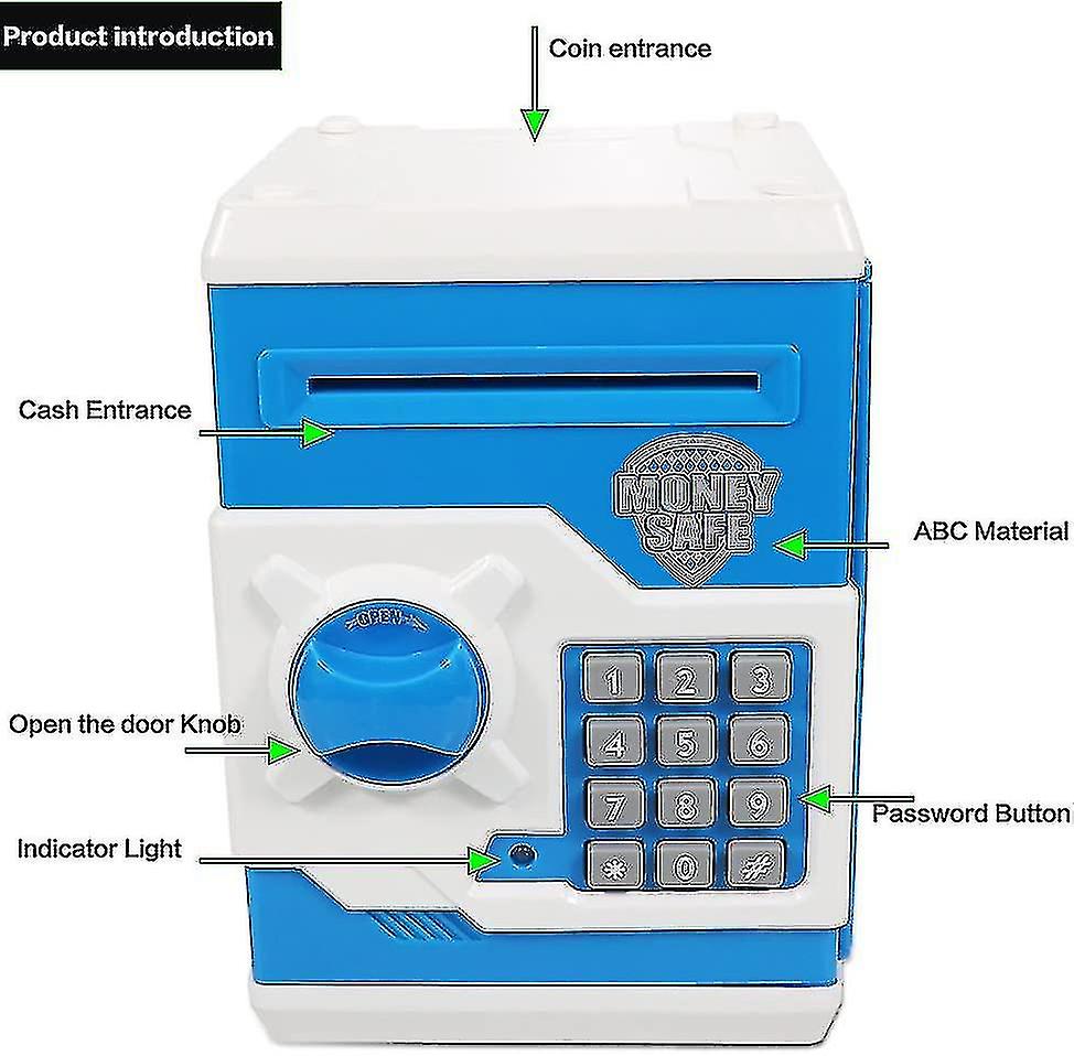 One Piece Electronic Cash Box Mini Atm Cash Box With Password Children ...