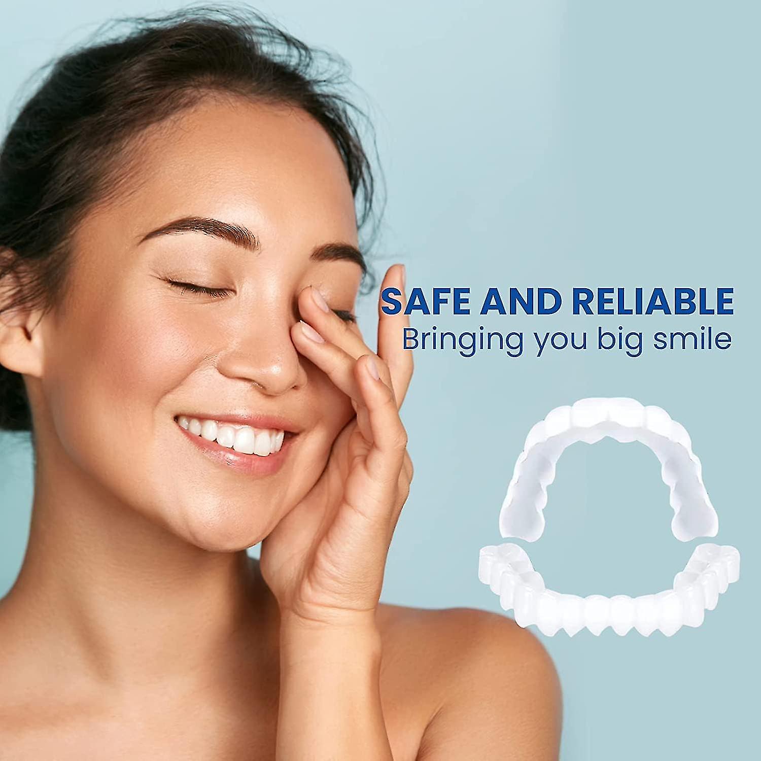 Fake Teeth, 1 Pair Dentures Teeth For Women & Men, Dental Veneers For ...