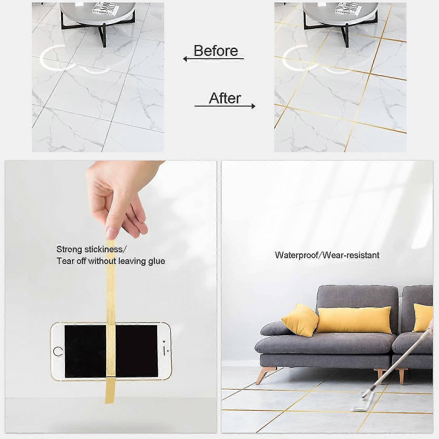 Tile Peel And Stick Decorative Adhesive Tape, Waterproof Joint Line ...