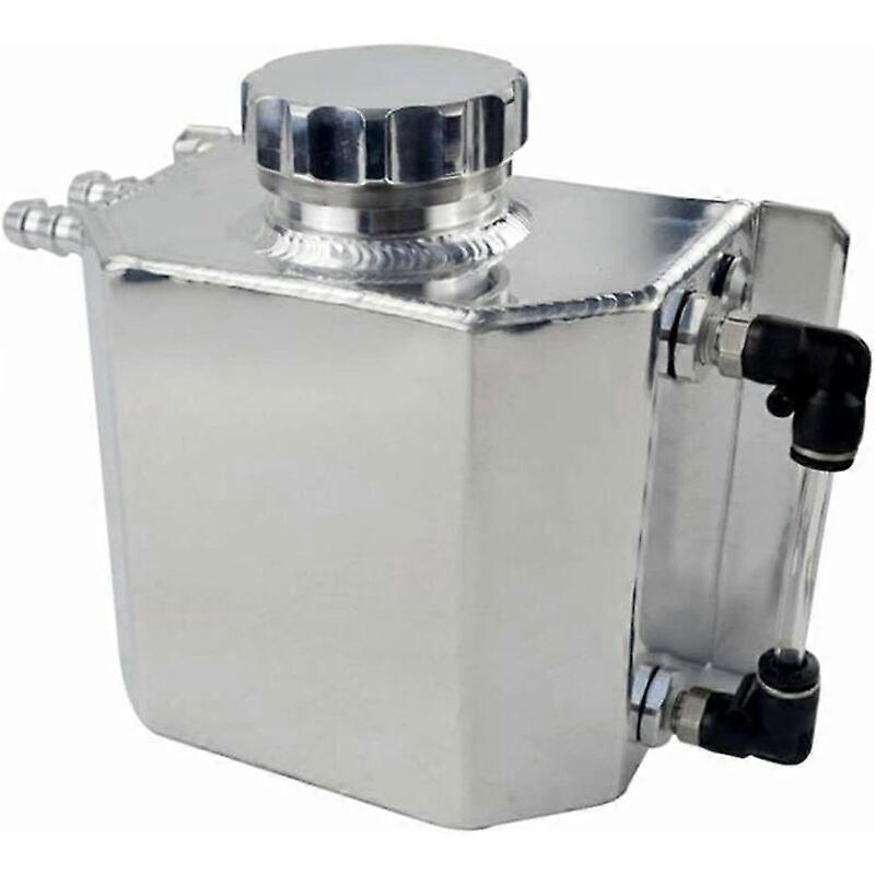 Oil Tank, 1L/2L Universal Aluminum Car Engine Oil Tank Oil Catch Tank ...