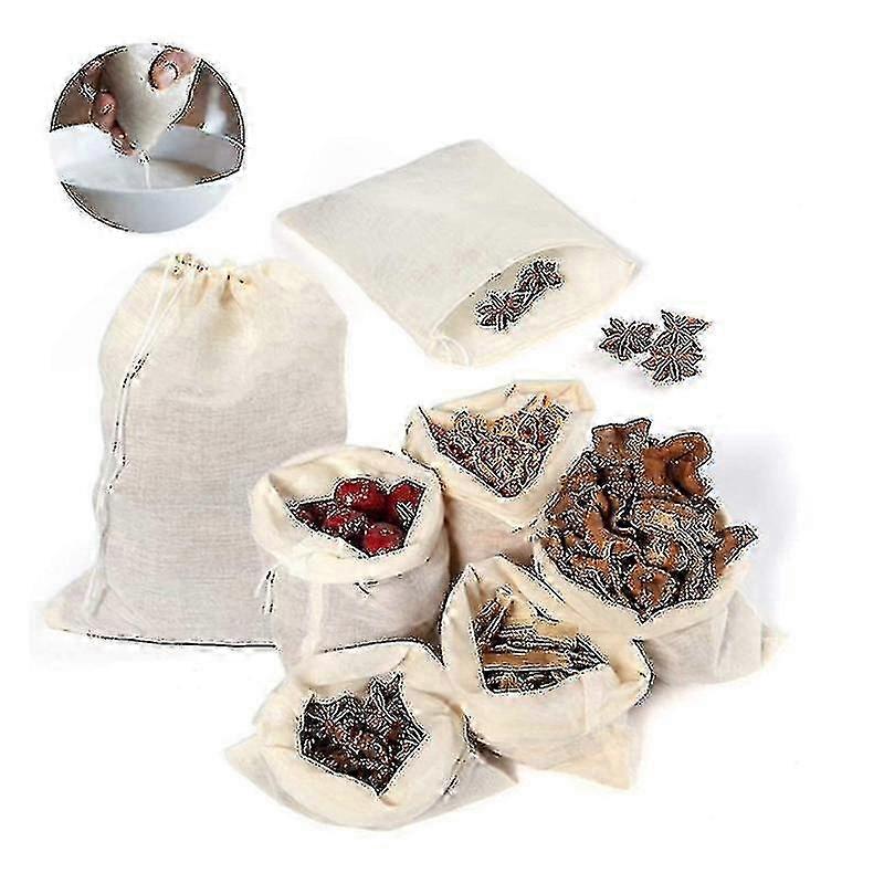Reusable Cotton Cloth Bag - Locking Spice Strainer Mesh Filter ...