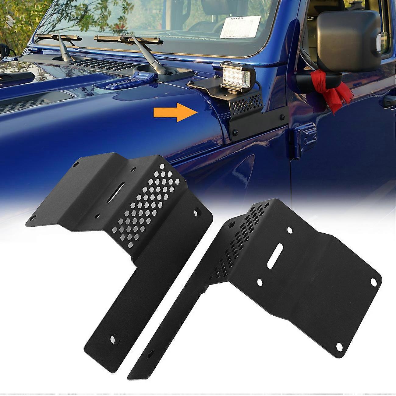 Car LED Work Light Brackets Hood Corner A-Pillar Mounting Holders ...