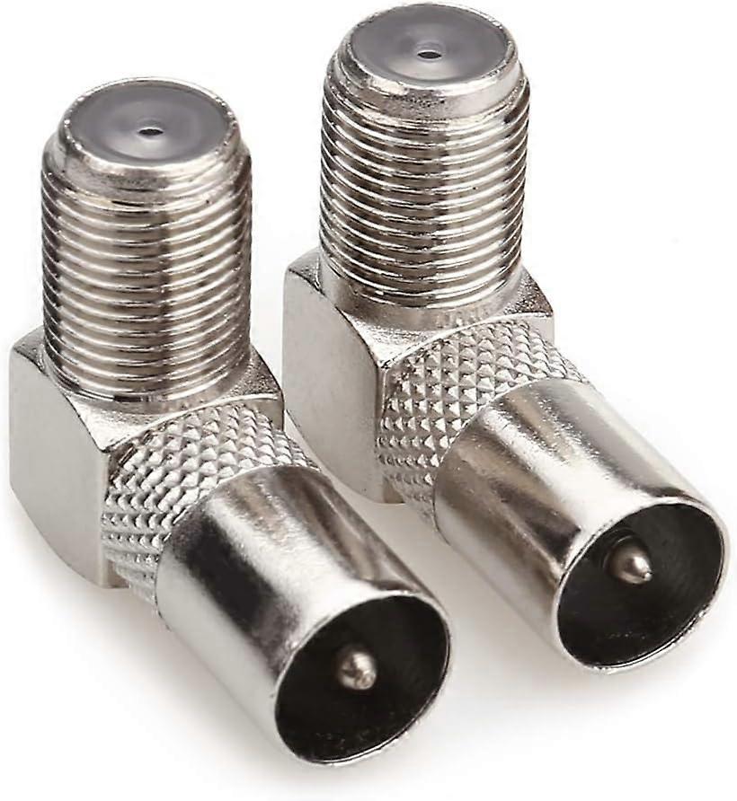 2025,Coaxial Male TV Antenna Plug to F Plug 90 Degree Right Angle ...