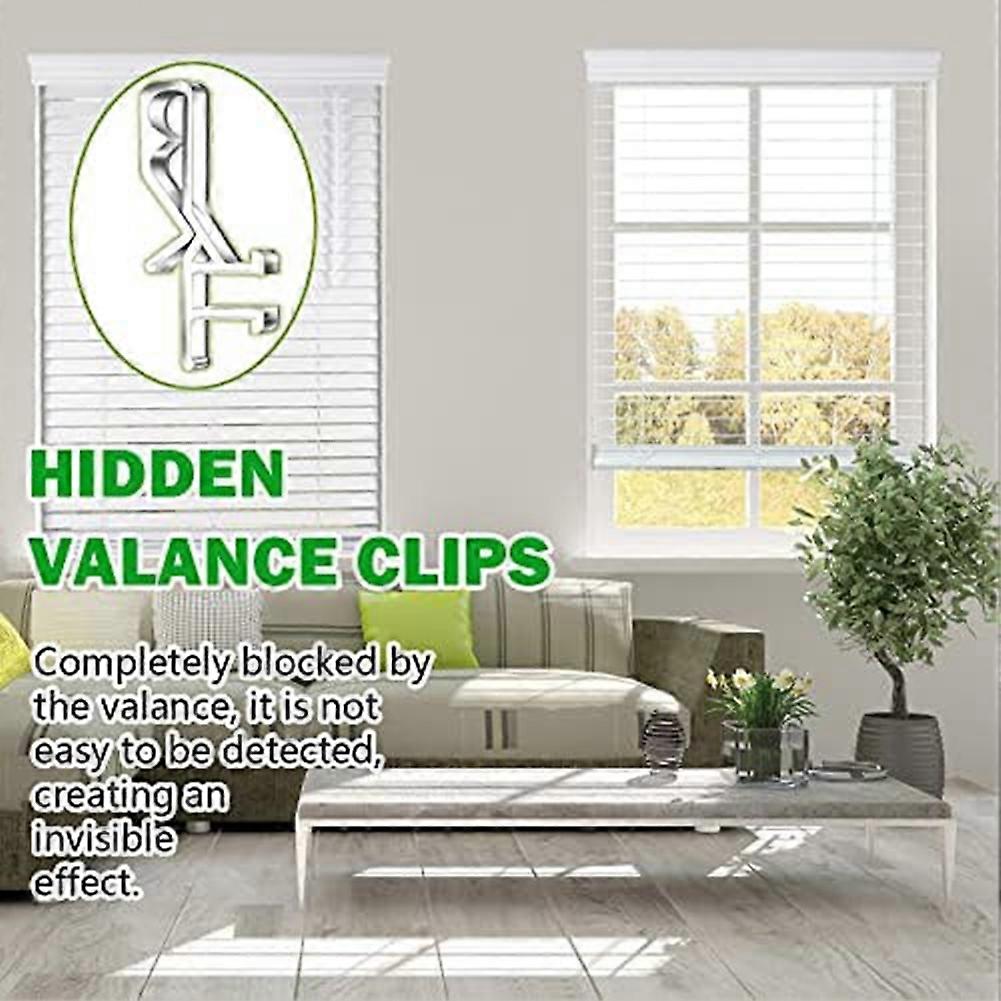 Channel Valance Clips, 1-7/8Inch Clear Plastic Valance Clips for the ...