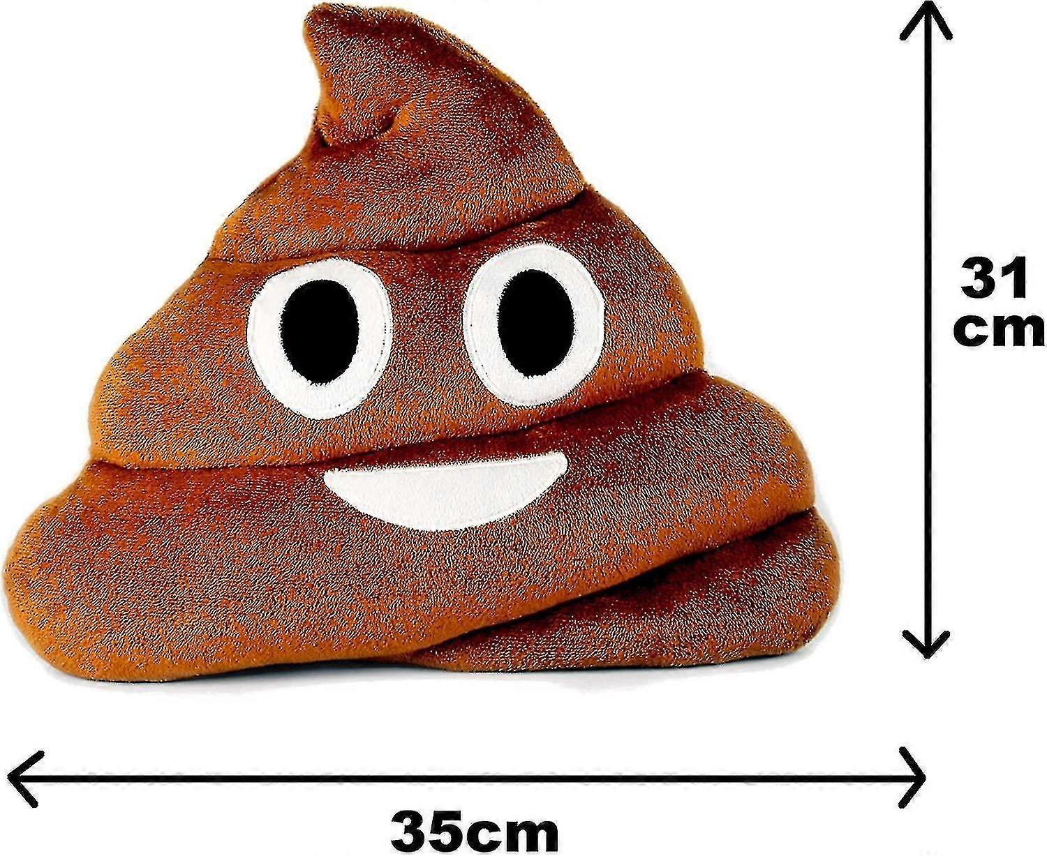 Emoticon Pillow Colorful, Smiling Poop Poo Emoticon Poop Round Pillow ...