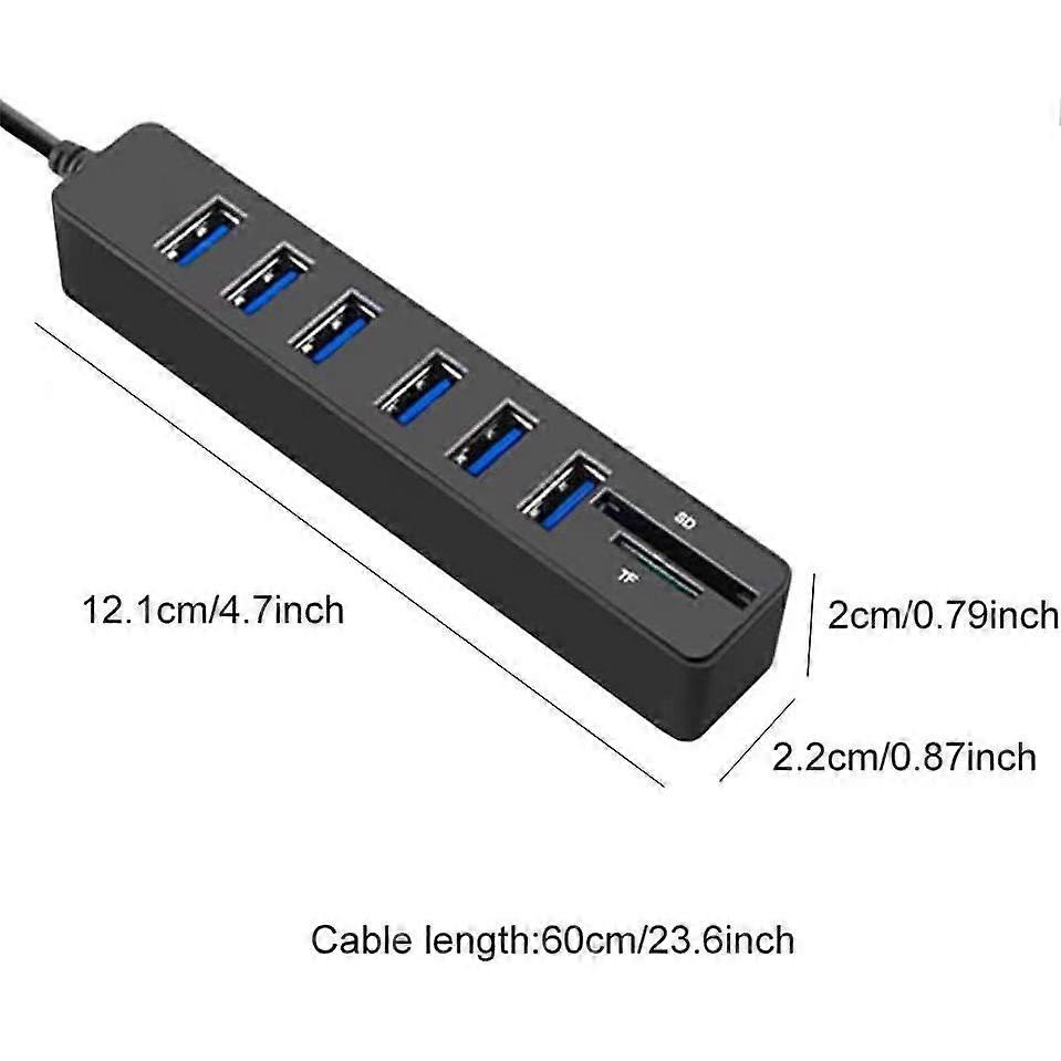 High Speed TF SD card reader COMBO Multi 6 ports type c/ usb 2.0 HUB ...