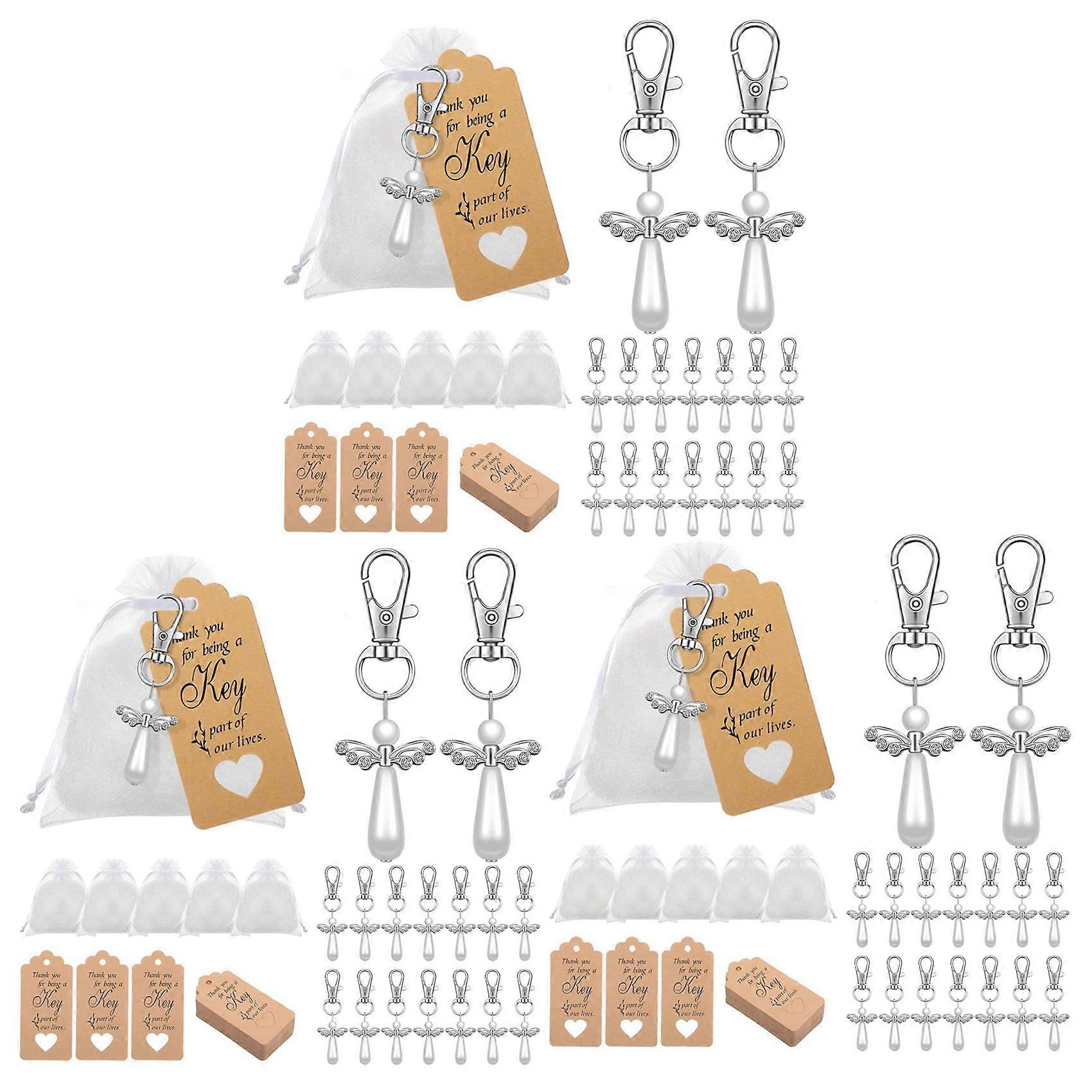 60Pcs Thank You Gift Angel Keychains Wedding Favors Angel for ...