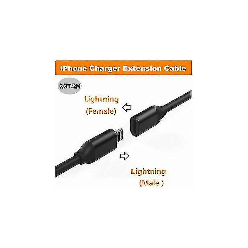 1m Lightning Extension Cable for iPhone iPad, iPhone Extension Cable Apple MFi Certified Female ...