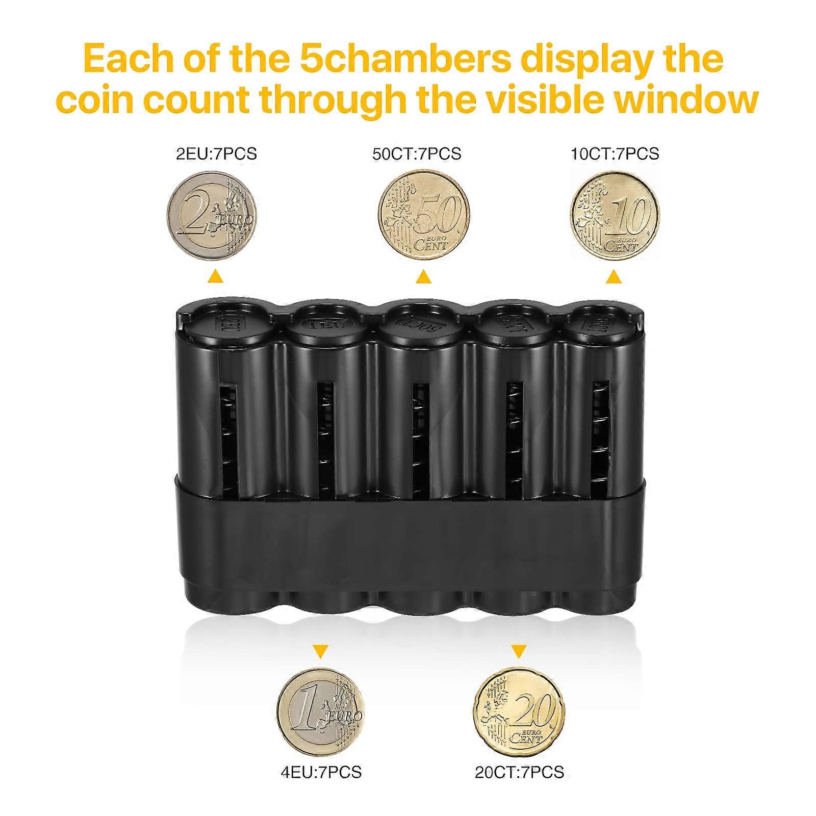 Coins Plastic Storage Box Coin Dispenser Sorter Easy Change Purse for ...