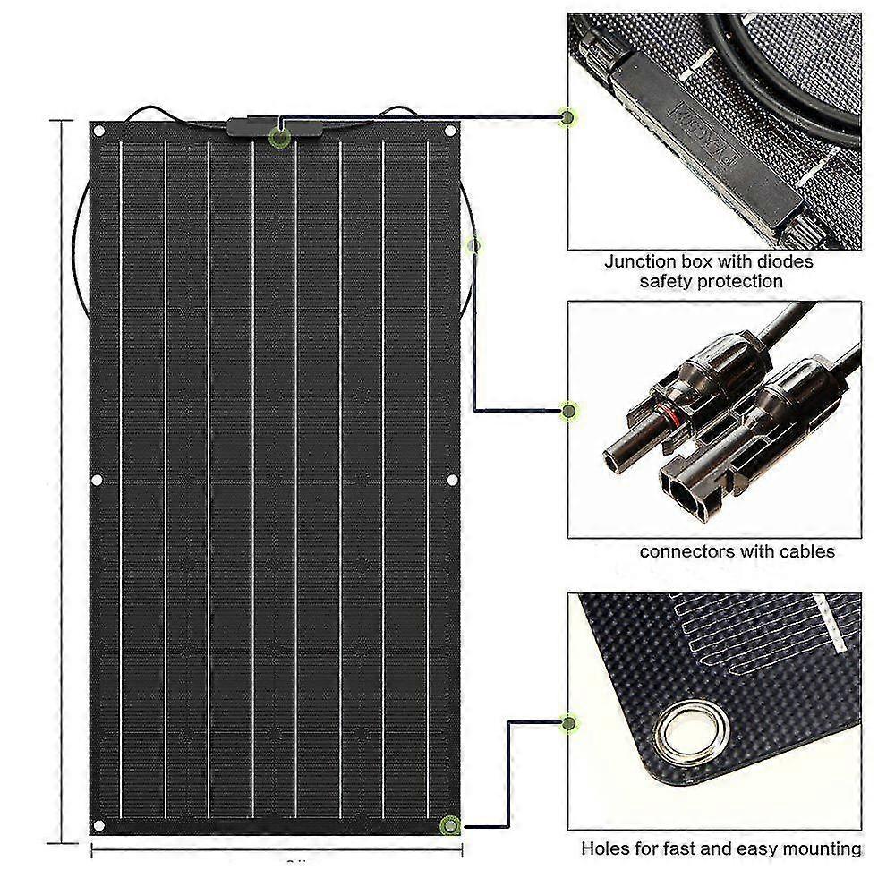 Solar Panel 300w 200w 100w 400w Flexible Etfe Pet Photatic Pv ...
