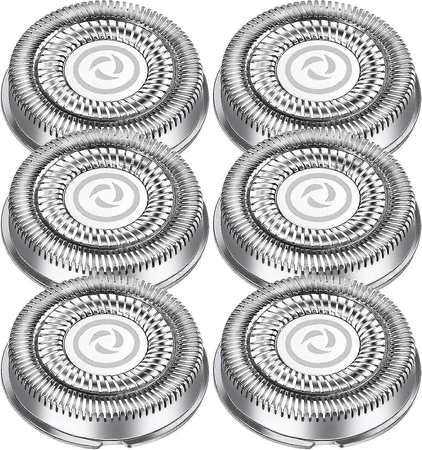 6 Pack Replacement Shaver Heads For Philips Aquatouc, Series 1000, 2000 ...