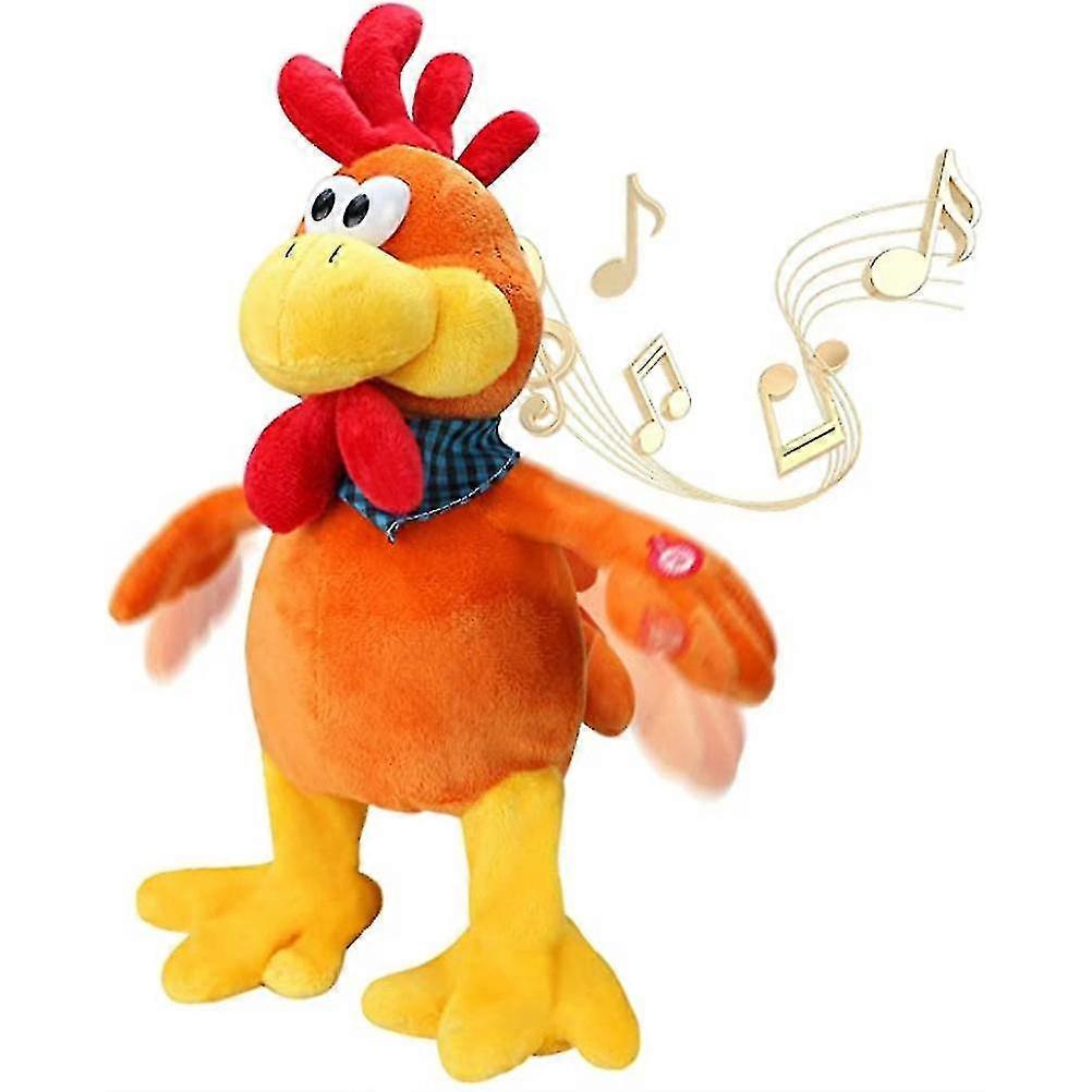 15 Inch Musical Squawking Chicken Toy Singing Waving Rooster Electronic ...